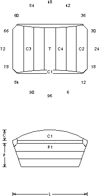 Opposed Bar 1.50: Faceting Design Diagram - International Gem Society