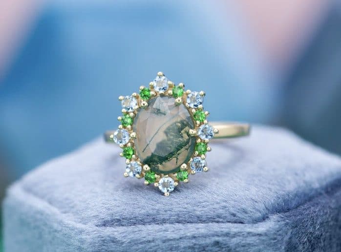Moss Agate Engagement Ring Guide - International Gem Society