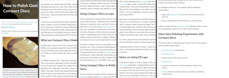 How to Polish Gems with Compact Discs - International Gem Society