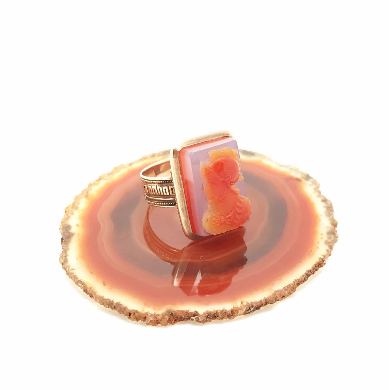 Agate - Natural, Carved, Orange - International Gem Society