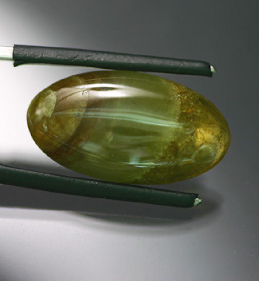 Hydrogrossular Garnet - Natural, Cabochon, Green, 18.09 ct ...