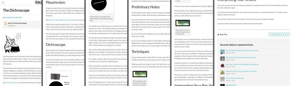Dichroscope Guide for Gemologists - International Gem Society