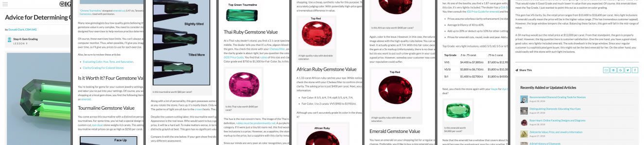 Advice for Determining Gemstone Value - International Gem Society