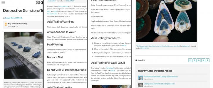 Destructive Gemstone Tests: Acid Testing - International Gem Society