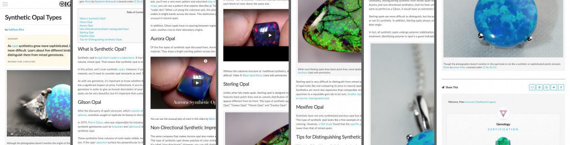 Synthetic Opal Types - International Gem Society - IGS