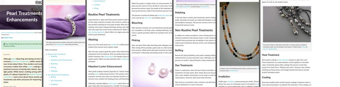 Pearl Treatments and Enhancements - International Gem Society
