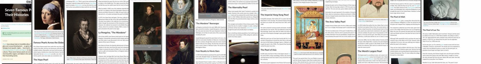 Seven Famous Pearls and Their Histories - International Gem Society