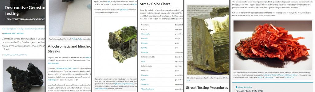 Destructive Gemstone Tests: Streak Testing - International Gem Society