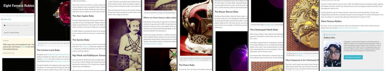 Eight Famous Rubies - International Gem Society - IGS