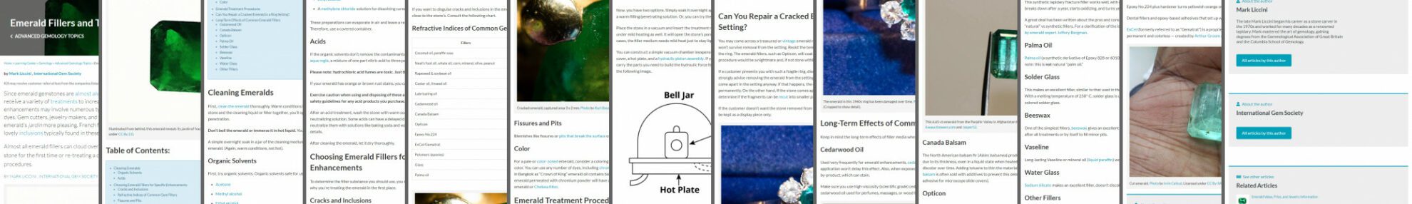 Emerald Fillers and Treatments - International Gem Society