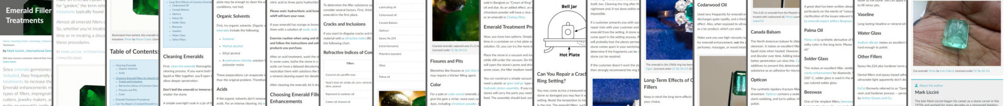 Emerald Fillers and Treatments - International Gem Society