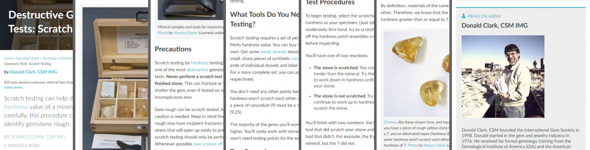 Destructive Gemstone Tests: Scratch Testing - International Gem Society
