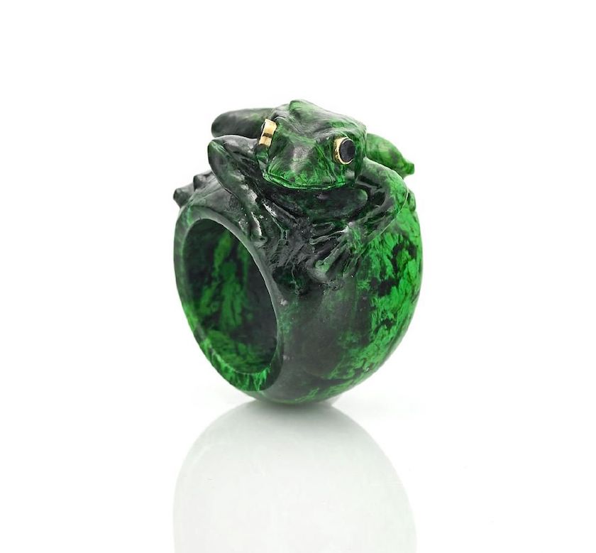 Maw Sit Sit - Natural, Carved, Green - International Gem Society